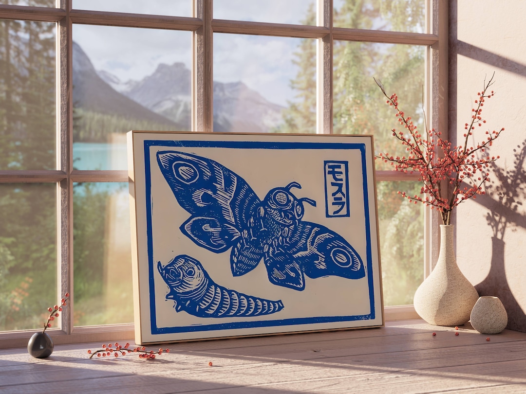 Vintage Godzilla Collection Mothra Print, Godzilla Poster, Vintage ...