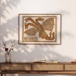 Set of 6 Vintage Godzilla Prints, Godzilla Poster, Vintage Print ...