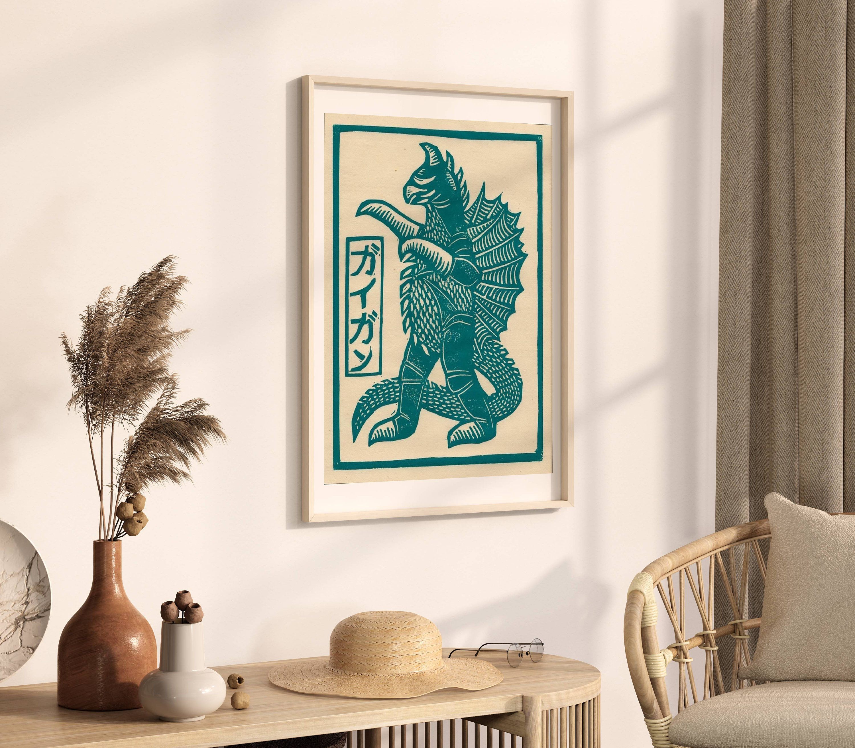 Set of 6 Vintage Godzilla Prints, Godzilla Poster, Vintage Print ...