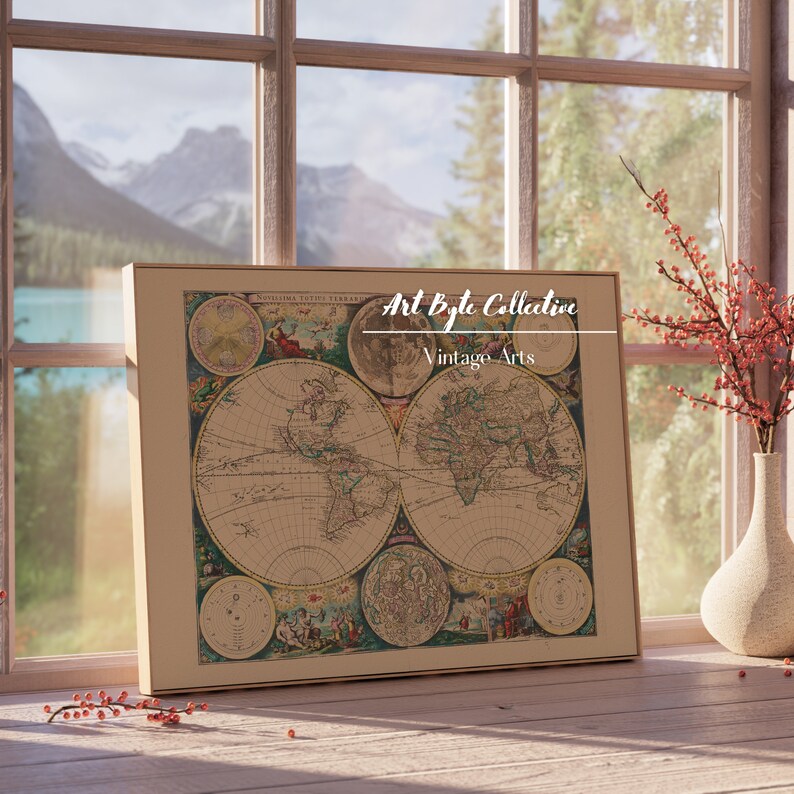 Printable Vintage World Map | Antique World Map | Antique Cartography ...
