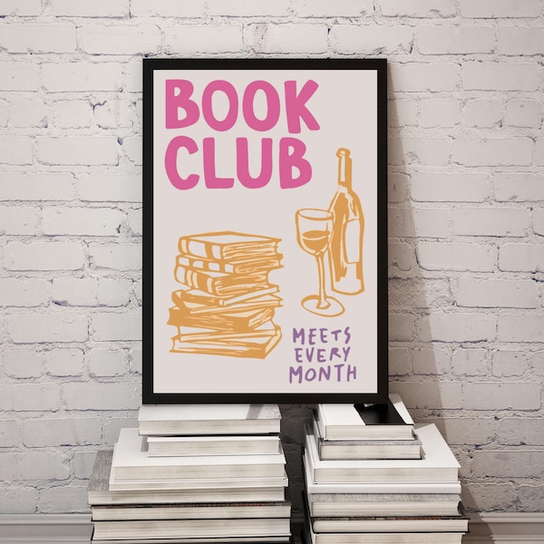 Book Club Poster - Etsy