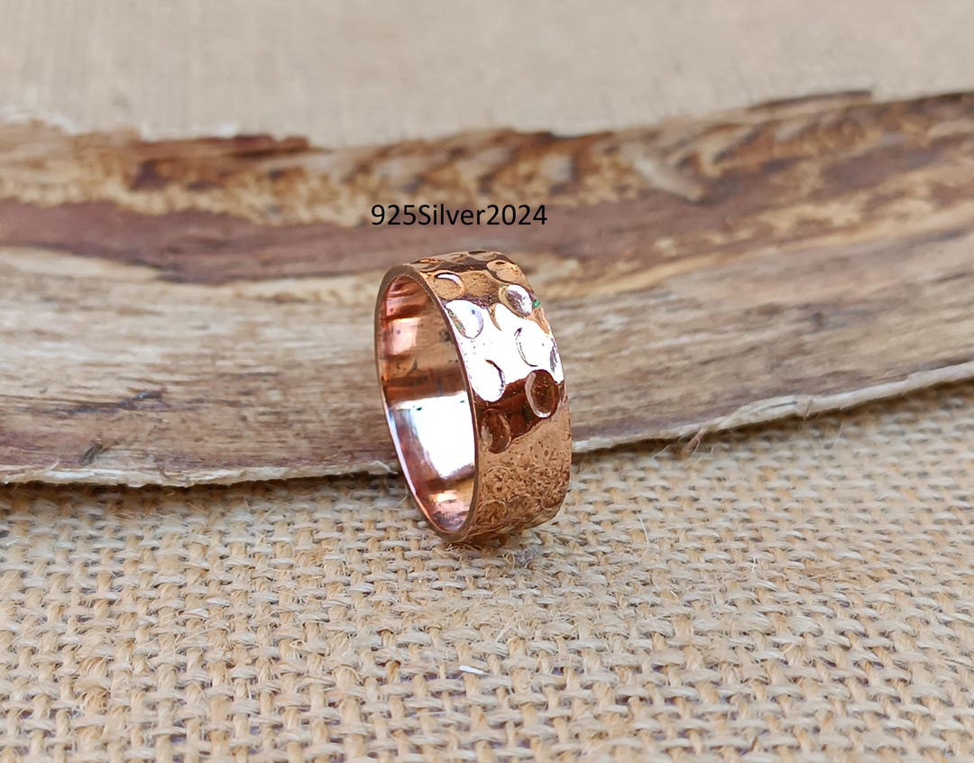 Solid Copper Band Ring, Handmade Copper Ring, Men and Women Solid ...