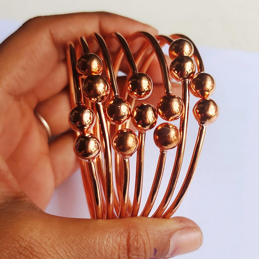 Copper Bangles Set of 7, Bangles, Pure Copper Bangles, Handmade Copper ...