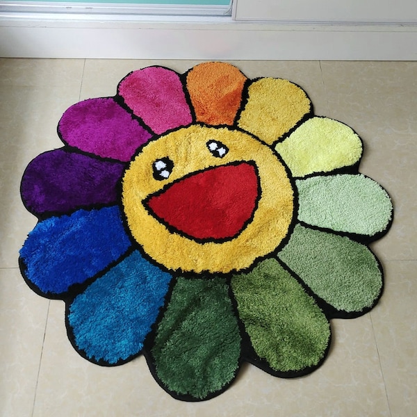 Hypebeast Flower Rug - Etsy