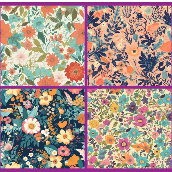 Spring Floral Paper - Etsy