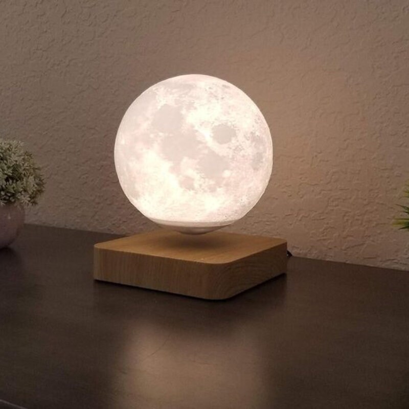 Gravity-defying Moon Levitation Lamp: Magnetic Floating Night Light ...