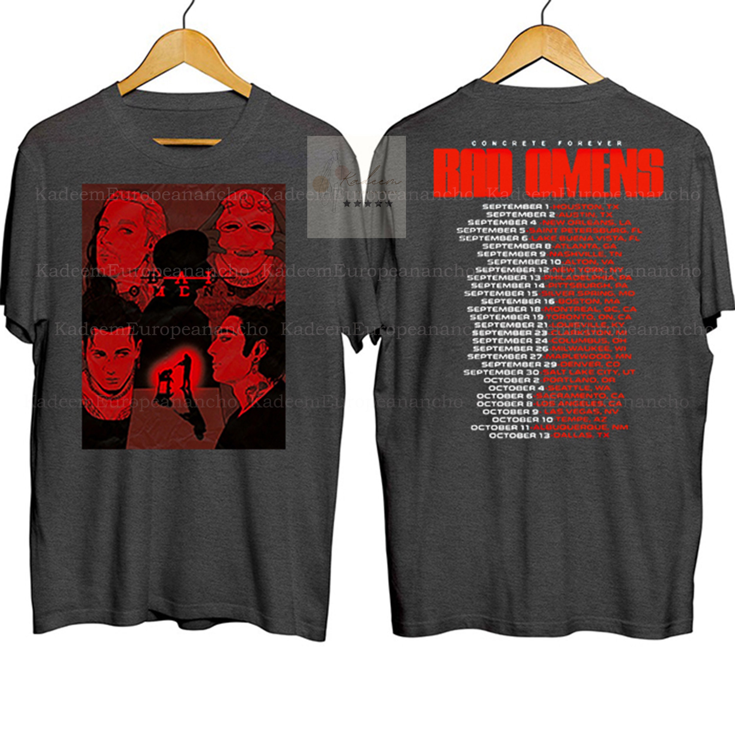 Bad Omens Concrete Forever US Tour 2023 2Sided Shirt, Bad Omens Tour Fall Tour 2023 T-Shirt, Bad ...