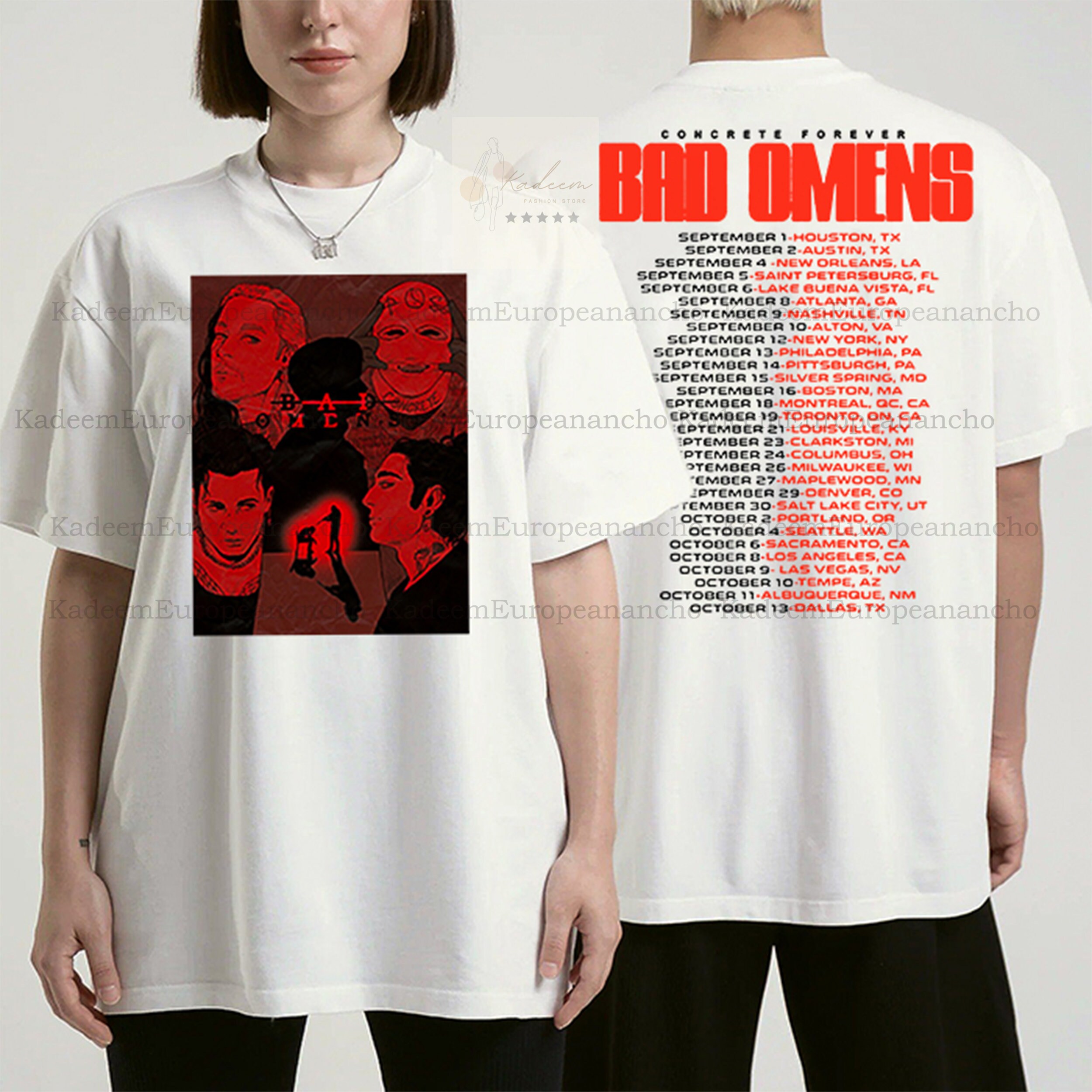 Bad Omens Concrete Forever US Tour 2023 2Sided Shirt, Bad Omens Tour Fall Tour 2023 T-Shirt, Bad ...