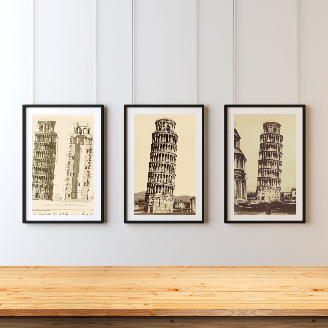 Leaning Tower of Pisa by Fratelli Alinari Gift Idea Office Wall Art Poster Home Decor Pisa Italy ...