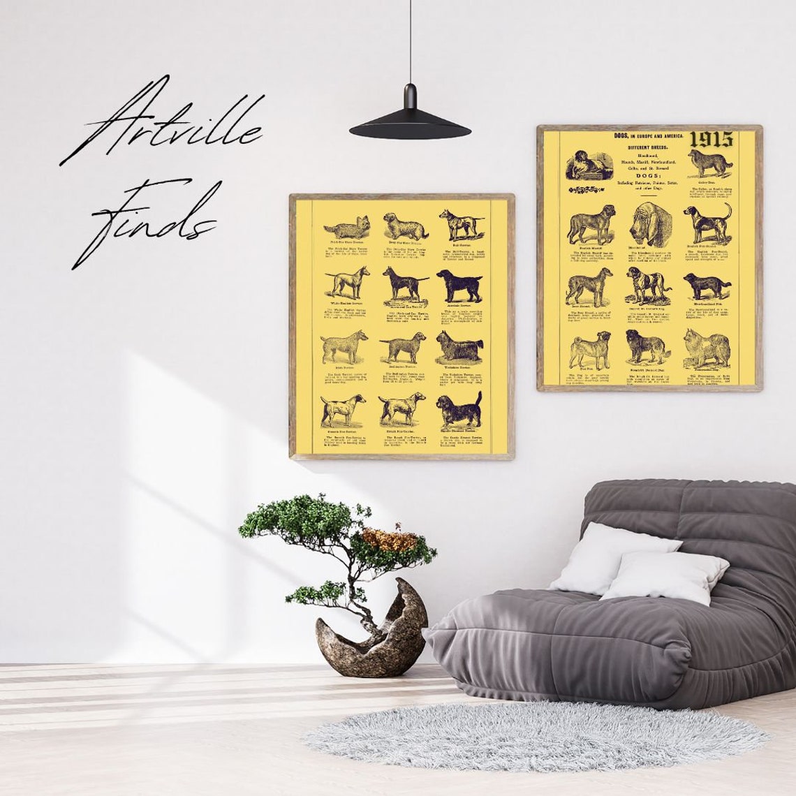 Two Packs of Dog Breed Posters. the Open Door to Independence (1915 ...