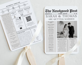 Wedding Newspaper Infographic Program, Newspaper Wedding Program ...