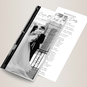 Wedding Pamphlet Template - Trifold Wedding Program - Printable Folded ...