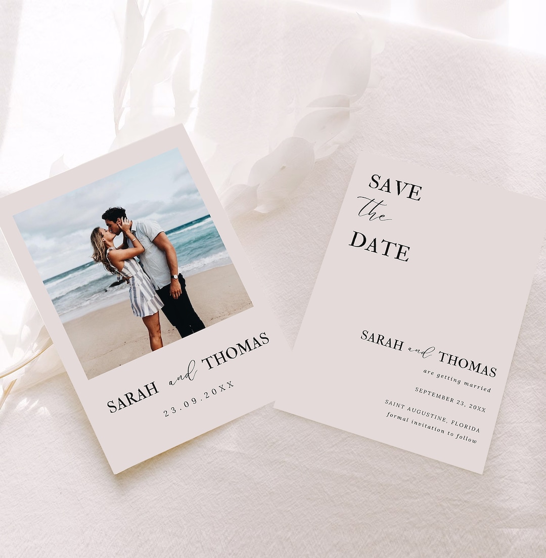 Digital Invite Electronic Save the Date, Minimal Save the Date E-invite ...