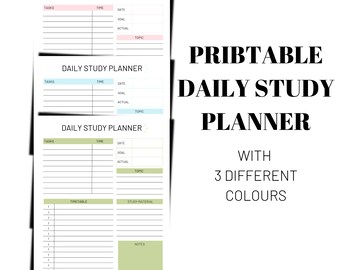 Cute Printable Digital Study Planner - Etsy