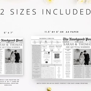 Wedding Newspaper Infographic Program, Newspaper Wedding Program ...