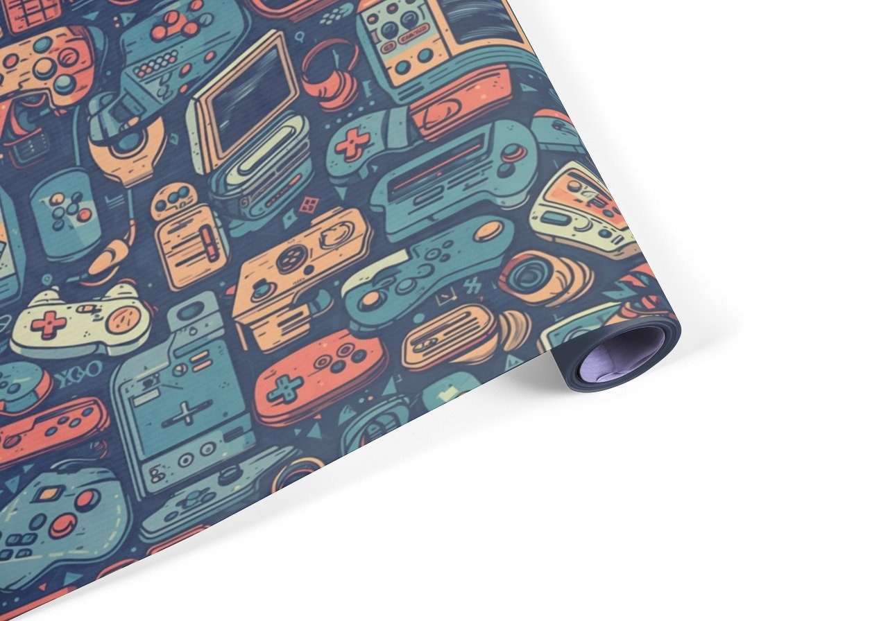 8 Retro Gaming Seamless Digital Papers, Scrapbook, Backgrounds ...