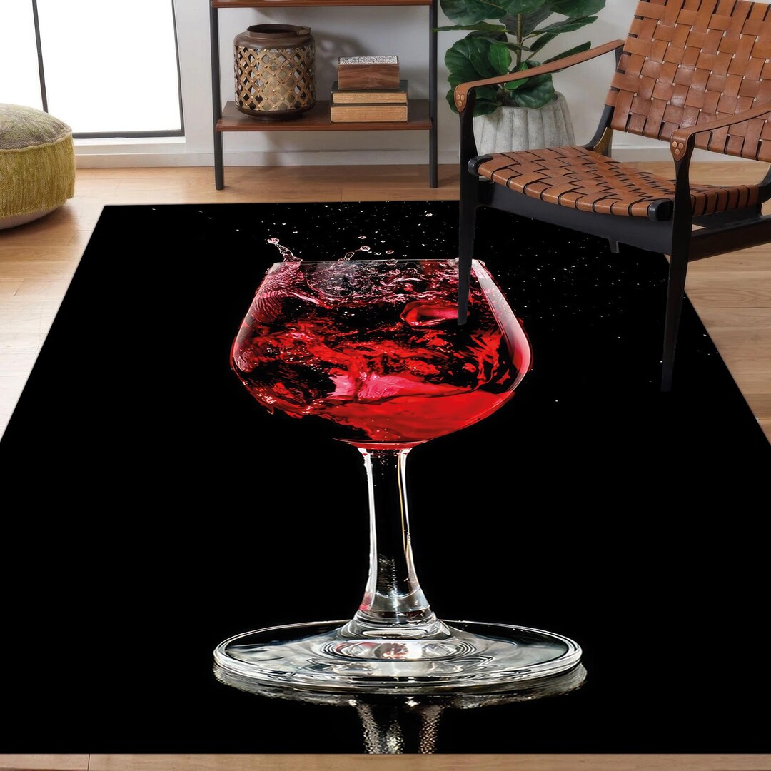 Red Wine Splash Rugs, Wine Rug, Bar Rugs, Modern Rugs, Corridor Rug ...