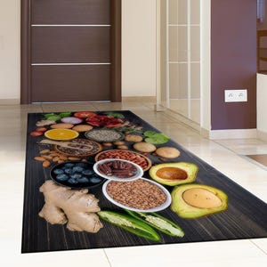 Fruits Vegetables Rugs, Kitchen Rugs, Eat Rug, Modern Rugs, Corridor ...