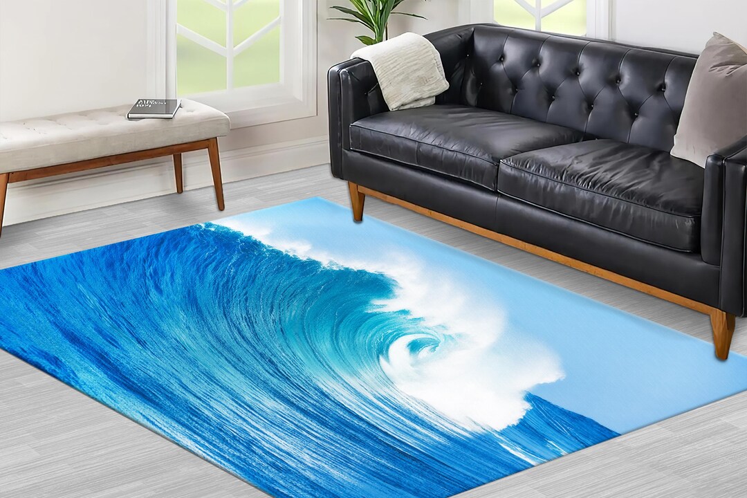Big Waves Rug, Sea Rugs, Ocean Rugs, View Rugs, Salon Rug, Personalized ...