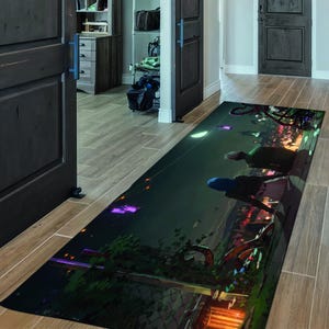 Arcane Rug, Jinx and Ekko Love, Anime Rug, LOL Art Decor, Game Room ...