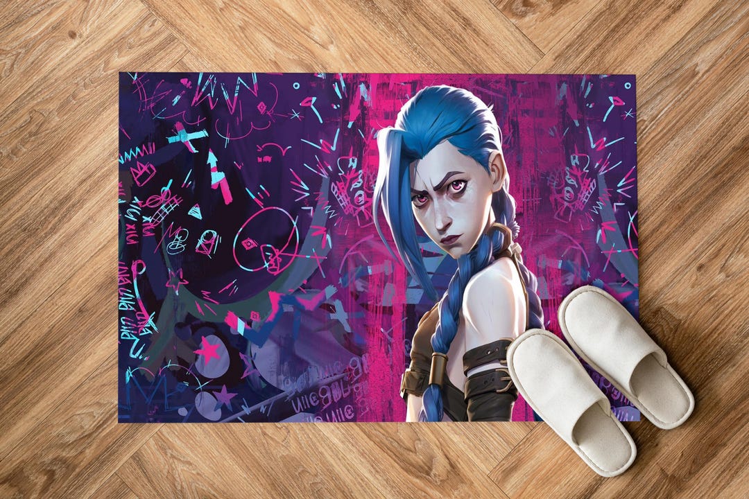 LOL Lover Rug, Arcane Decoration, Modern Rug, Arcane Rug, Jinx and Ekko ...