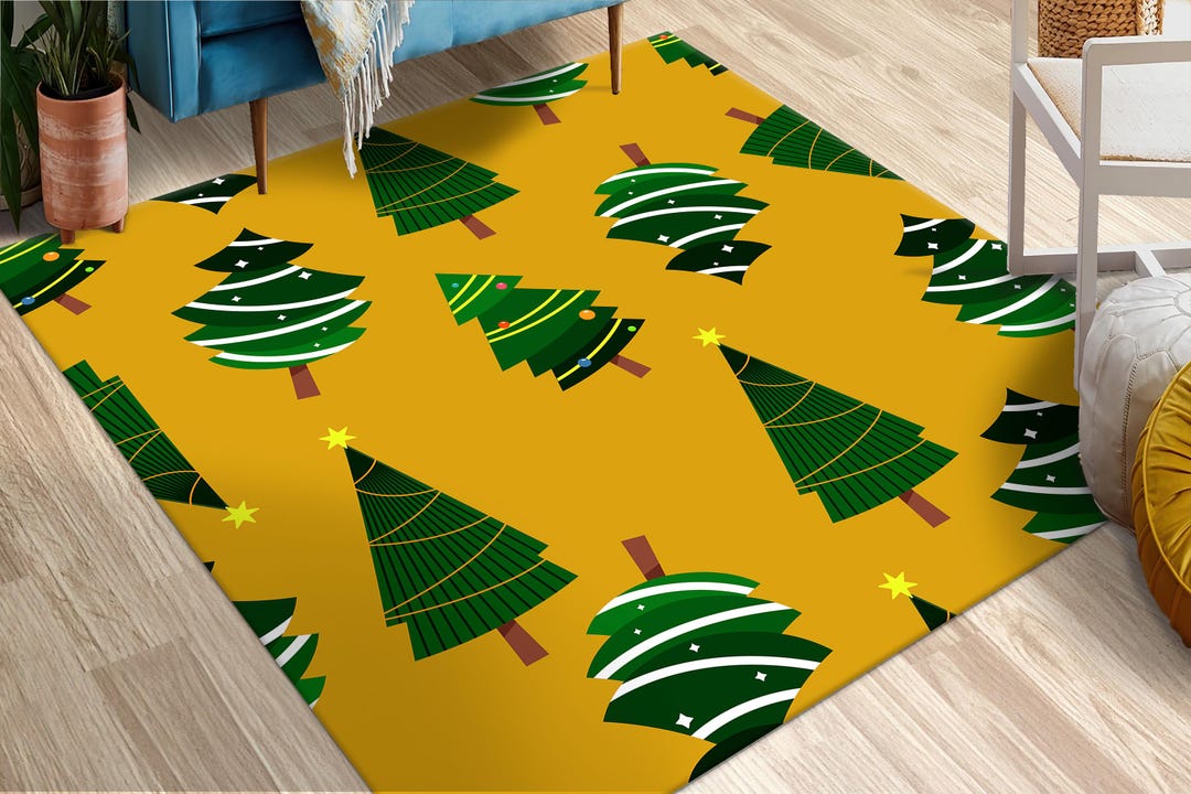 Pine Tree Pattern Rugs, Christmas Rug, Xmas Rug, Modern Rugs, Area Rug ...