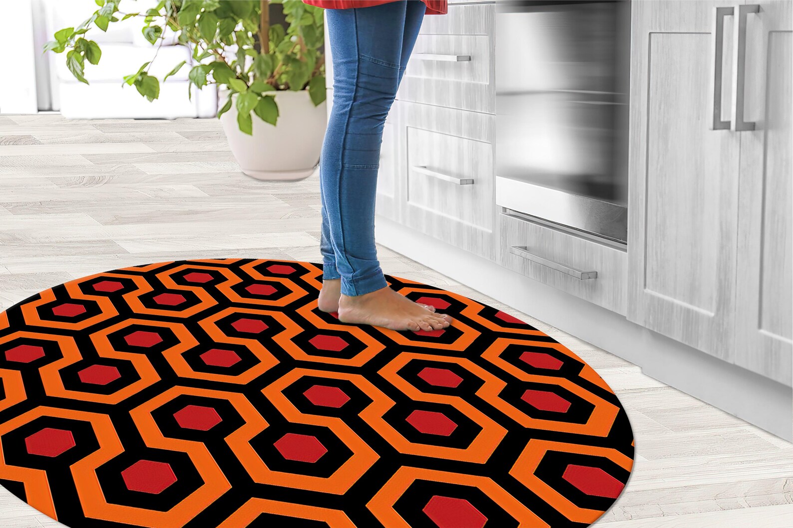 The Shining Rug, Hexagon Pattern Rug, Geometric Rugs, Modern Rugs, Non ...