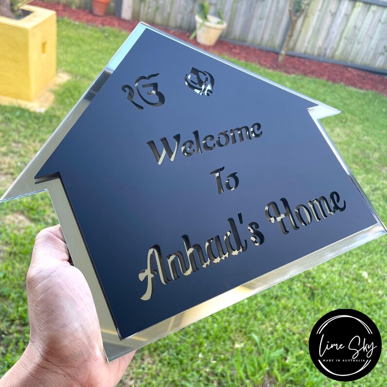 Modern House Signs | House Door Numbers Plaque | Mailbox Address ...