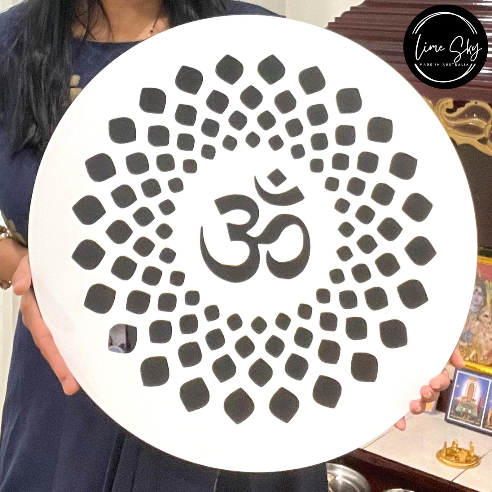 Acrylic Om Wall Decor | Modern Hindu Temple Art Backdrop | Housewarming ...
