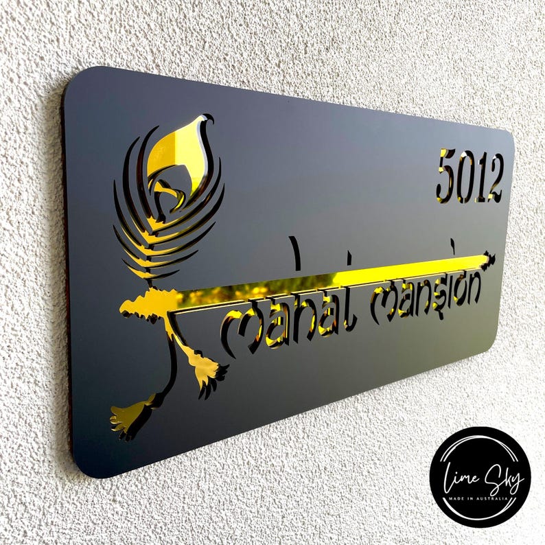Modern House Signs | House Door Numbers Plaque | Mailbox Address ...