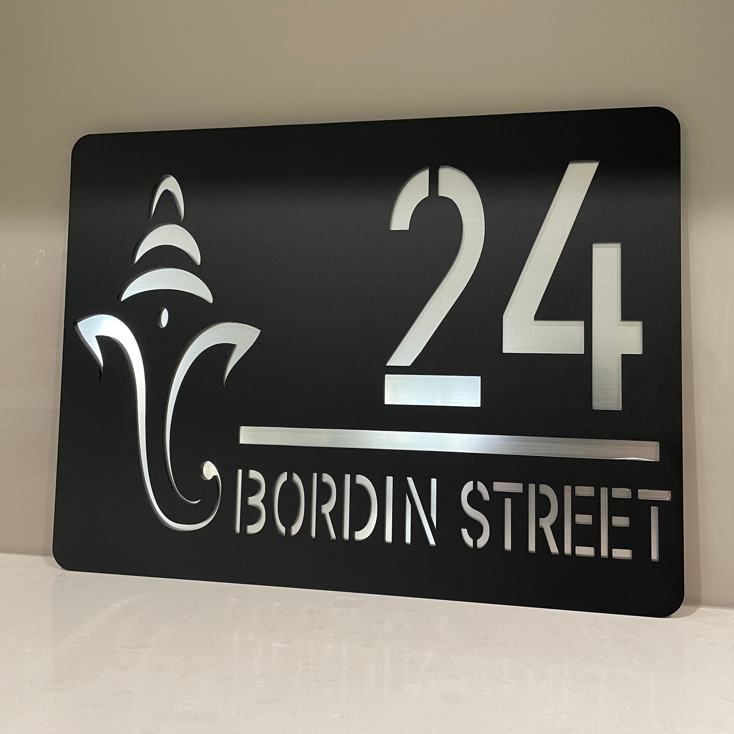 Modern House Signs House Door Numbers Plaque Mailbox Address ...