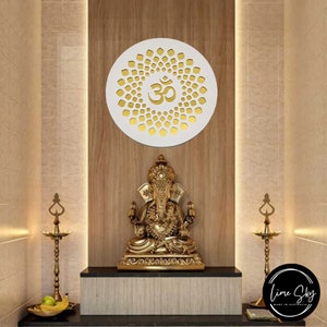Acrylic Om Wall Decor | Modern Hindu Temple Art Backdrop | Housewarming ...
