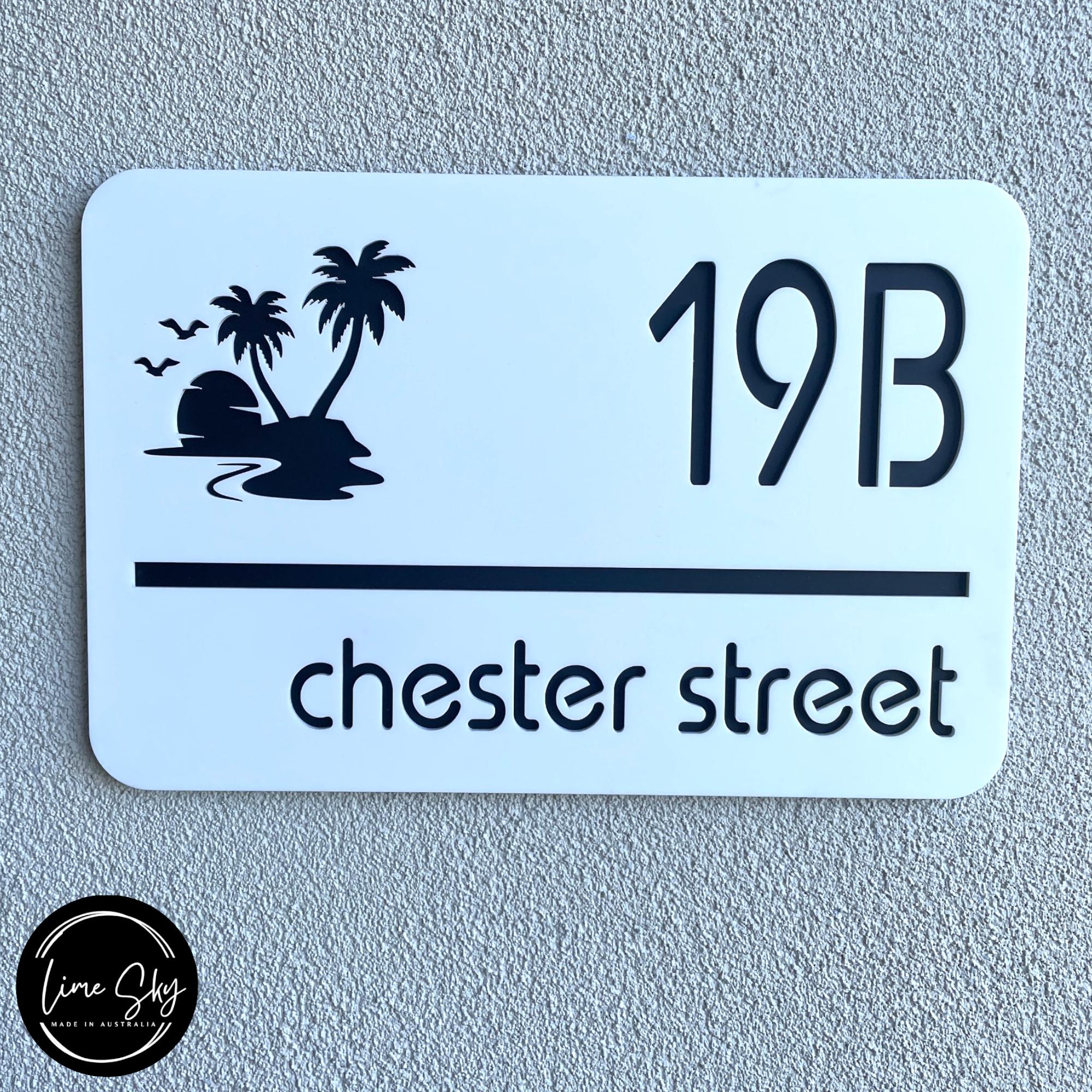 Custom Acrylic House Name Plate | Modern Personalised Home Number Sign ...
