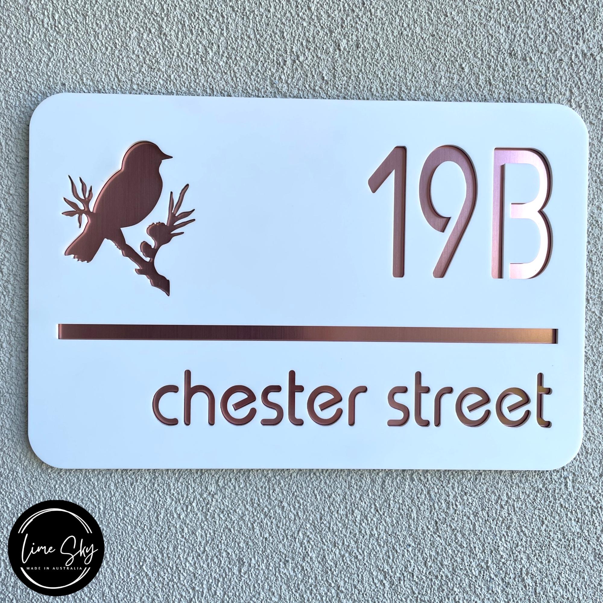 Modern House Entry Sign With Bird Design in Rectangle Shape | House ...