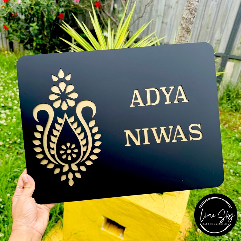 Modern House Signs | House Door Numbers Plaque | Mailbox Address ...