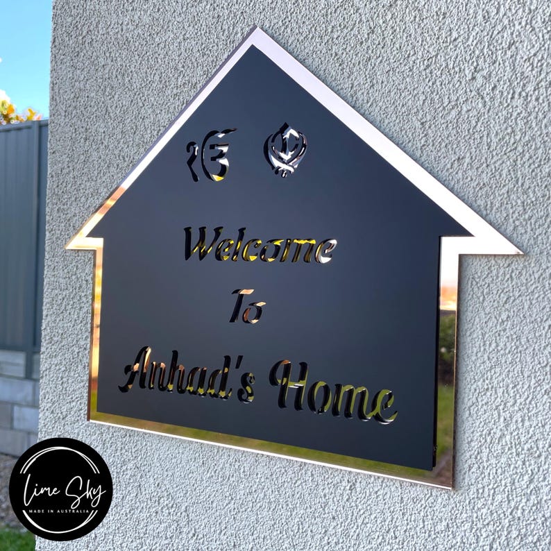 Modern House Signs | House Door Numbers Plaque | Mailbox Address ...