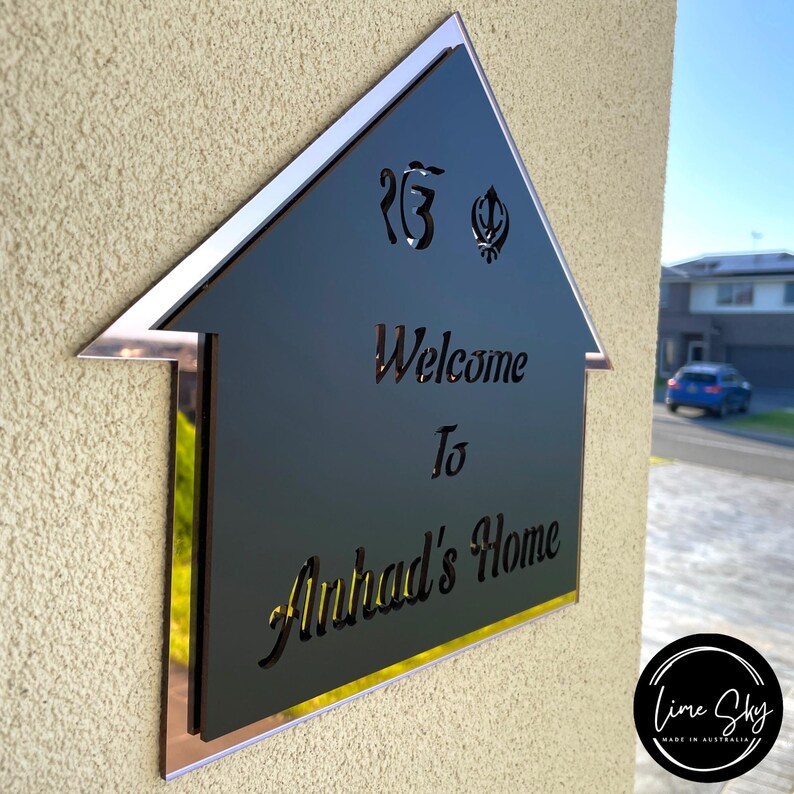 Modern House Signs | House Door Numbers Plaque | Mailbox Address ...