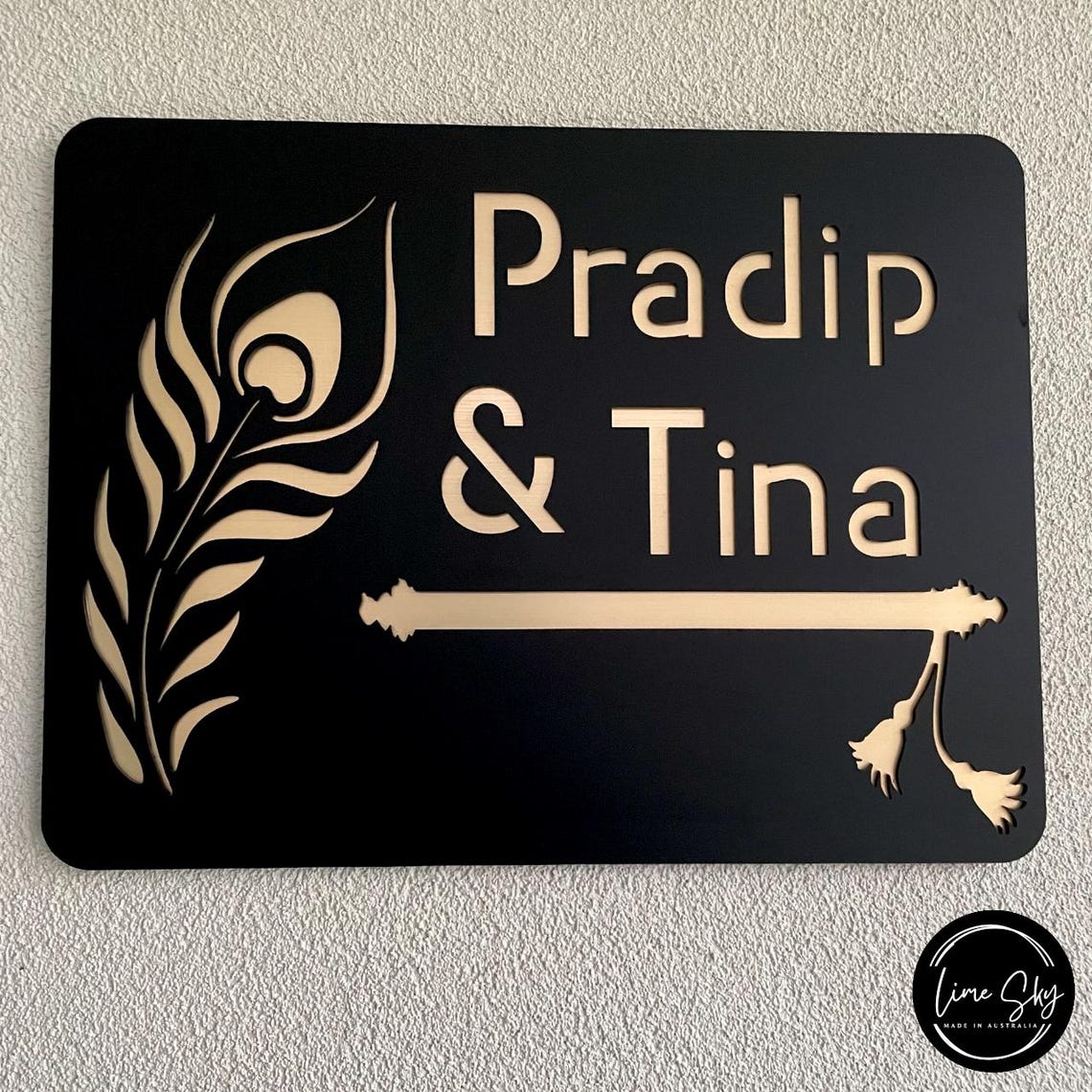 Modern House Signs | House Door Numbers Plaque | Mailbox Address ...