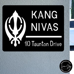 Custom Acrylic House Name Plate | Modern Personalised Home Number Sign ...