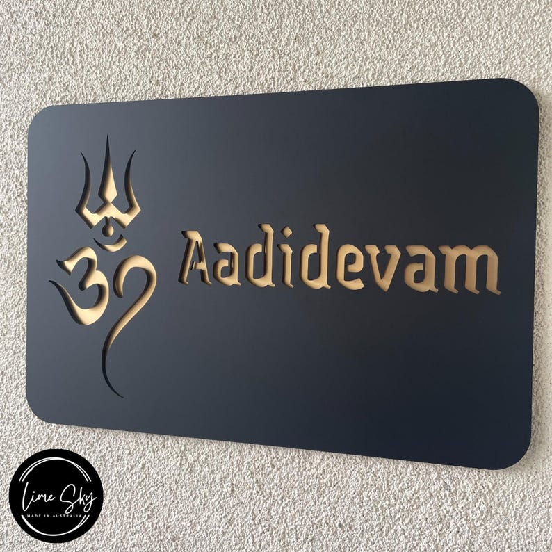 Modern House Signs | Hindu Door Number Plaque | Mailbox Address ...