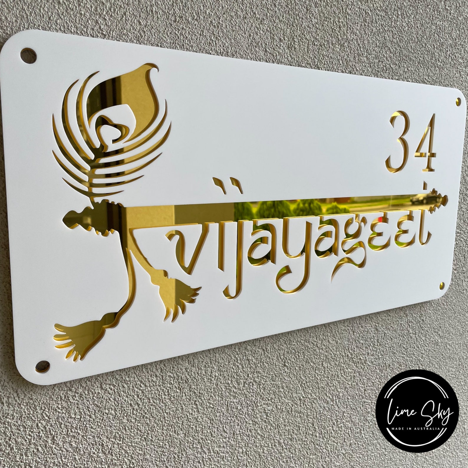 Modern House Signs | House Door Numbers Plaque | Mailbox Address ...