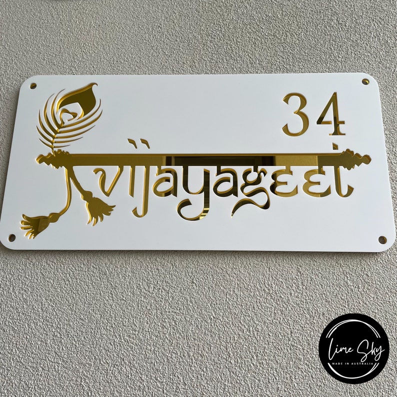 Modern House Signs | House Door Numbers Plaque | Mailbox Address ...
