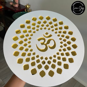 Acrylic Om Wall Decor | Modern Hindu Temple Art Backdrop | Housewarming ...