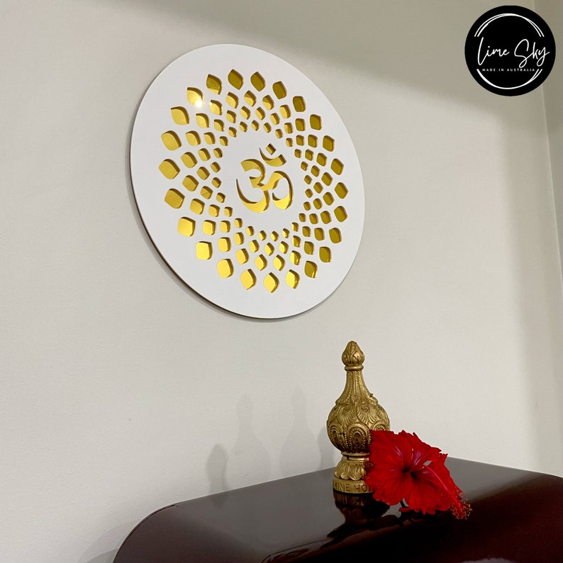 Om Wall Decor Om Wall Art for Temple Wall Hanging Hinduism Aum Symbol ...