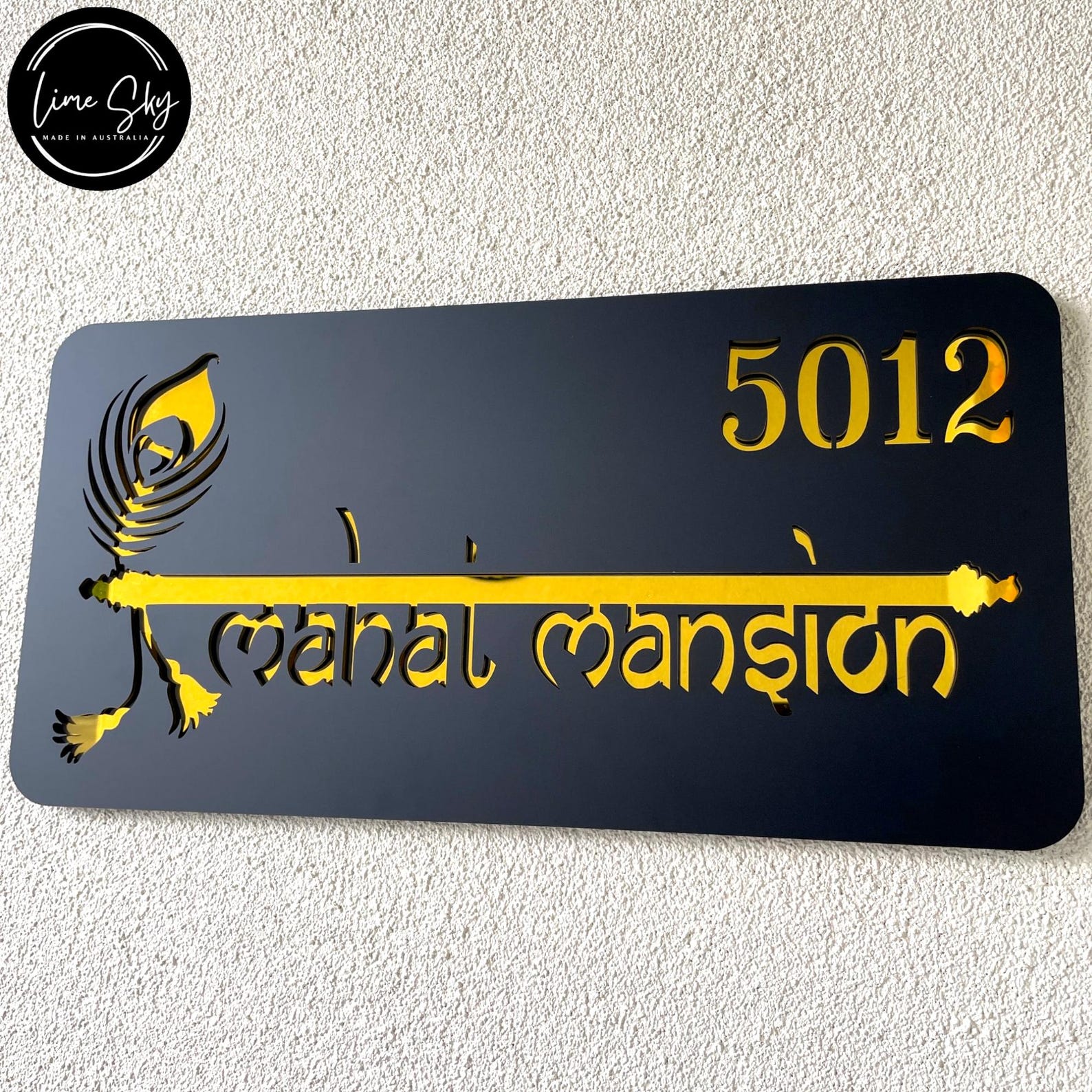 Modern House Signs | House Door Numbers Plaque | Mailbox Address ...