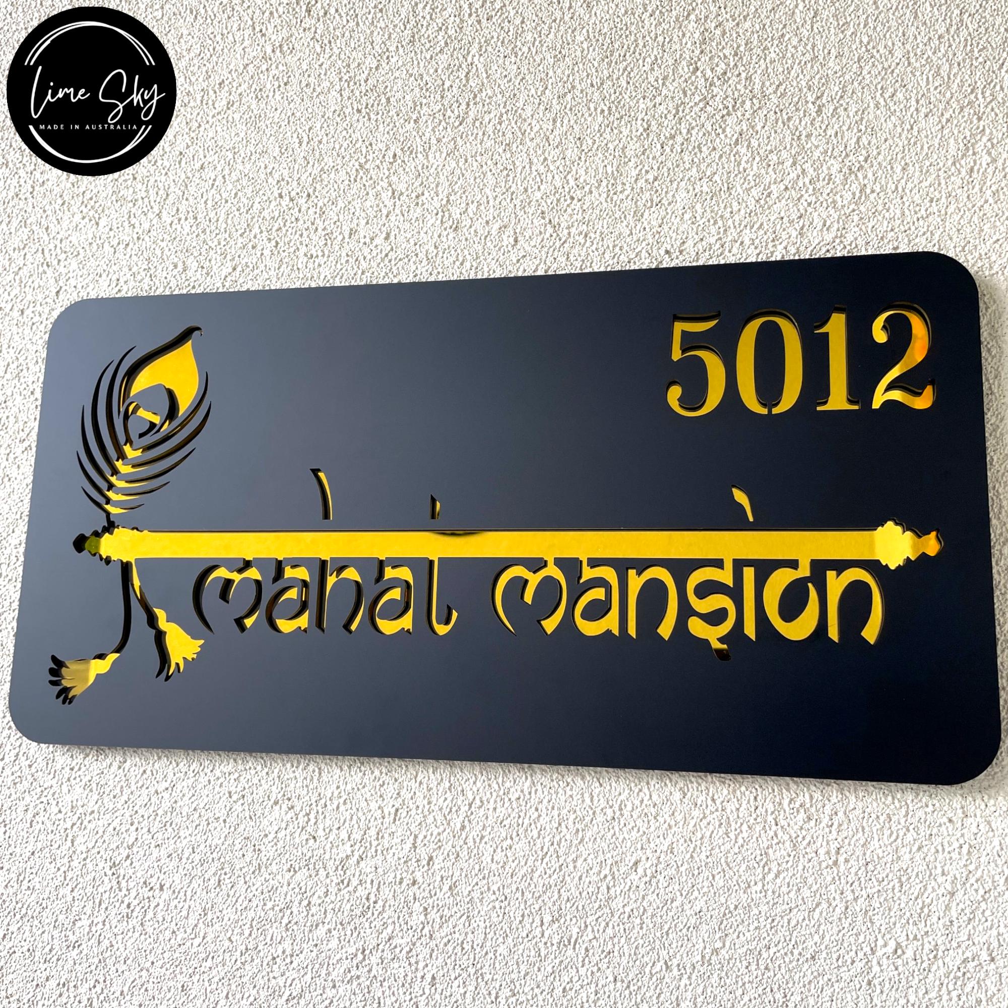 Modern House Signs | House Door Numbers Plaque | Mailbox Address ...