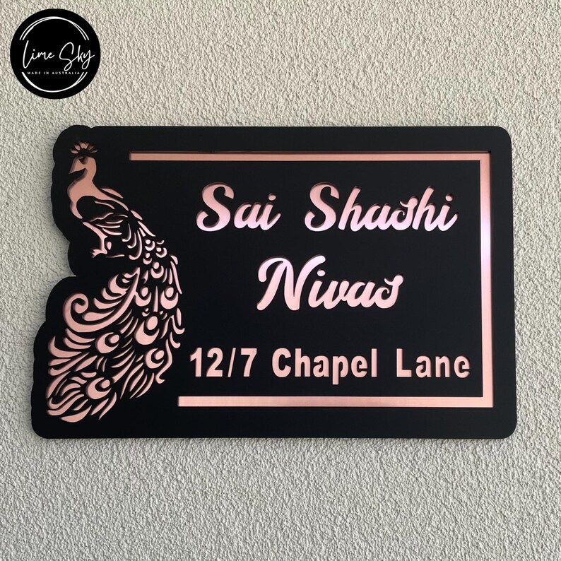 Modern House Signs | House Door Numbers Plaque | Mailbox Address ...