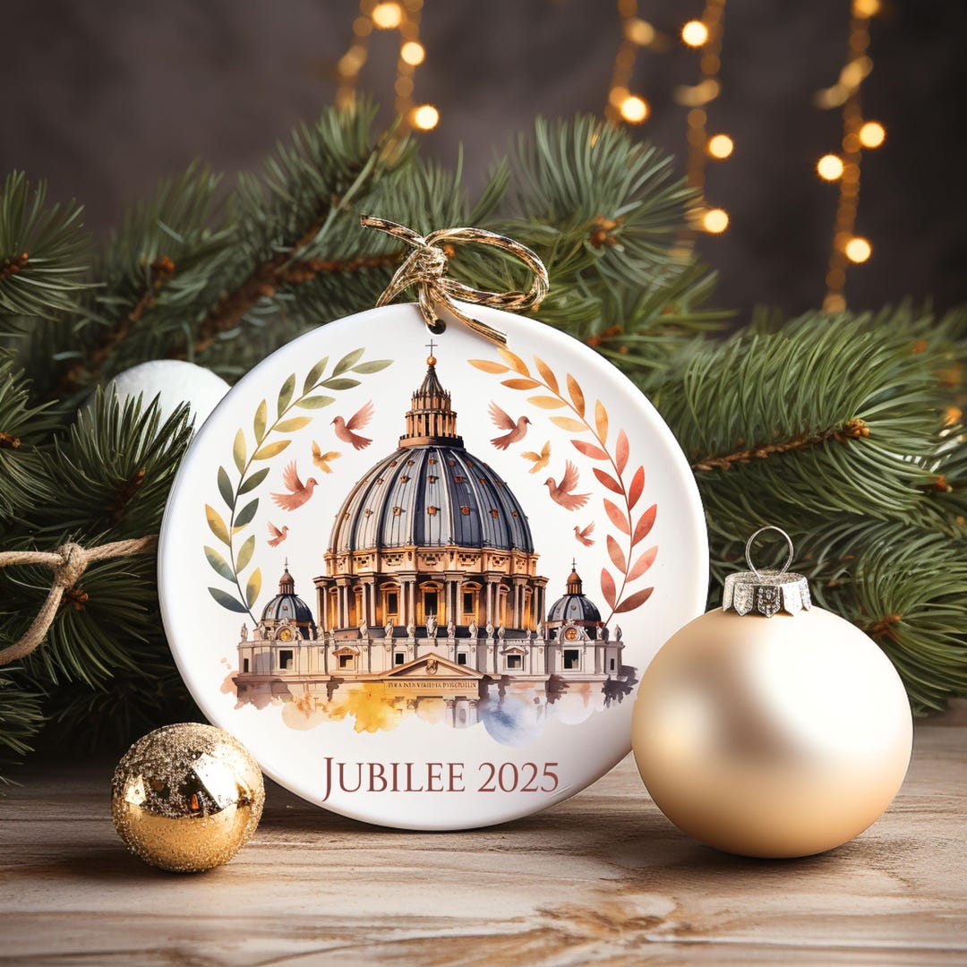 Year of Jubilee 2025 Rome Ornament: Vatican Watercolor Xmas Decor - Etsy