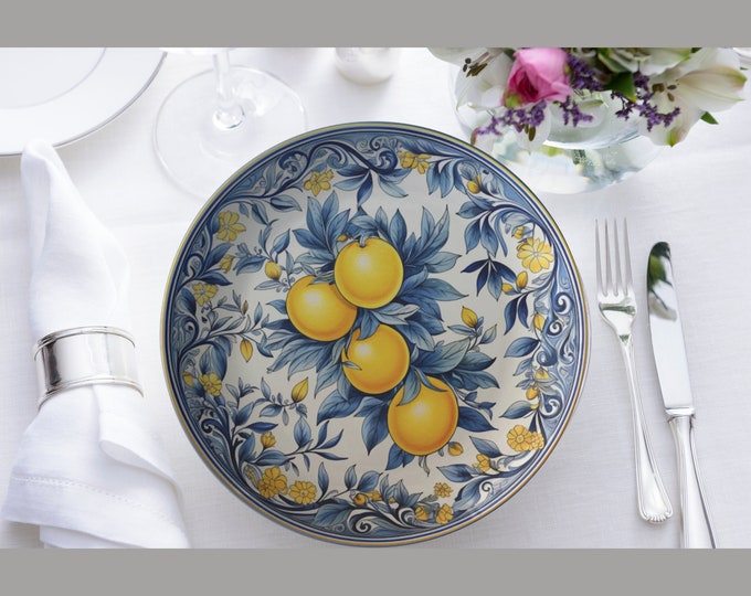 Italian Ceramic Art Pottery Dinnerware Set Serving Plate Dishes Kitchen ...