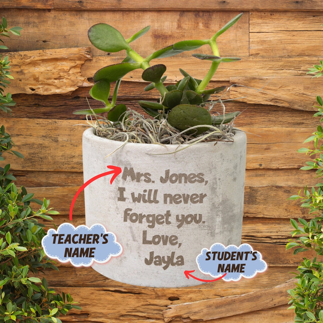 Engraved Teacher Gift for Teacher Appreciation Week Live Plant Gift ...